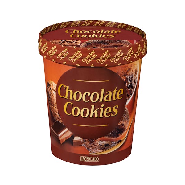 Helado chocolate y cookies Hacendado mercadona